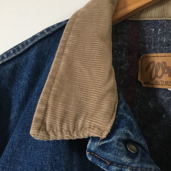 Vintage | Jackets & Coats | Vintage Wrangler Denim Jacket Blanket Lined ...